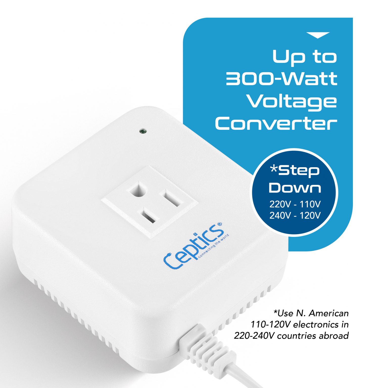 300W Step down converter – 220v to 110v voltage converter – Compact ...